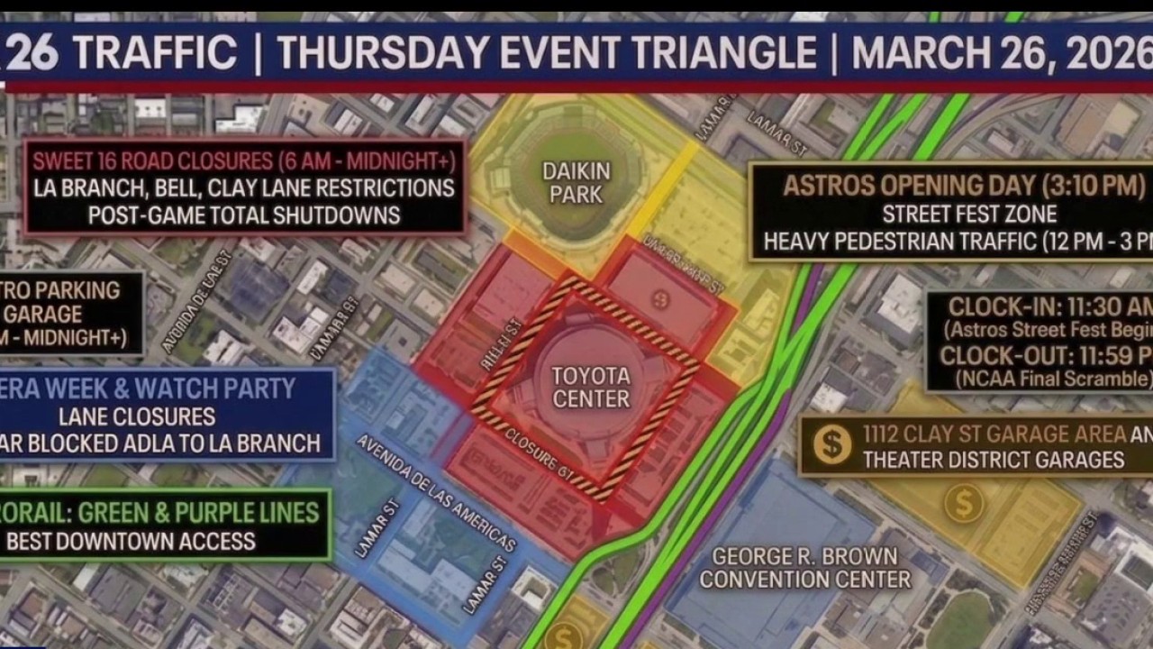 Houston traffic: Traffic challenges ahead for drivers on Thursday