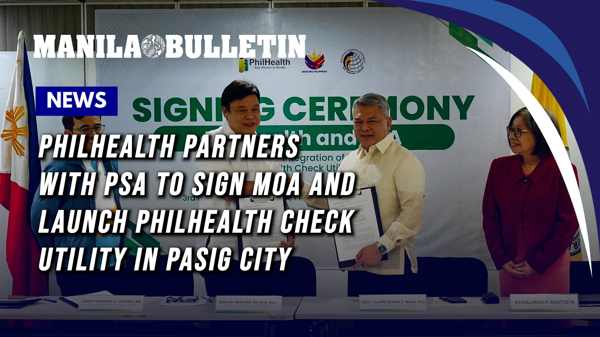 PhilHealth partners with PSA to sign MOA and launch PhilHealth Check ...