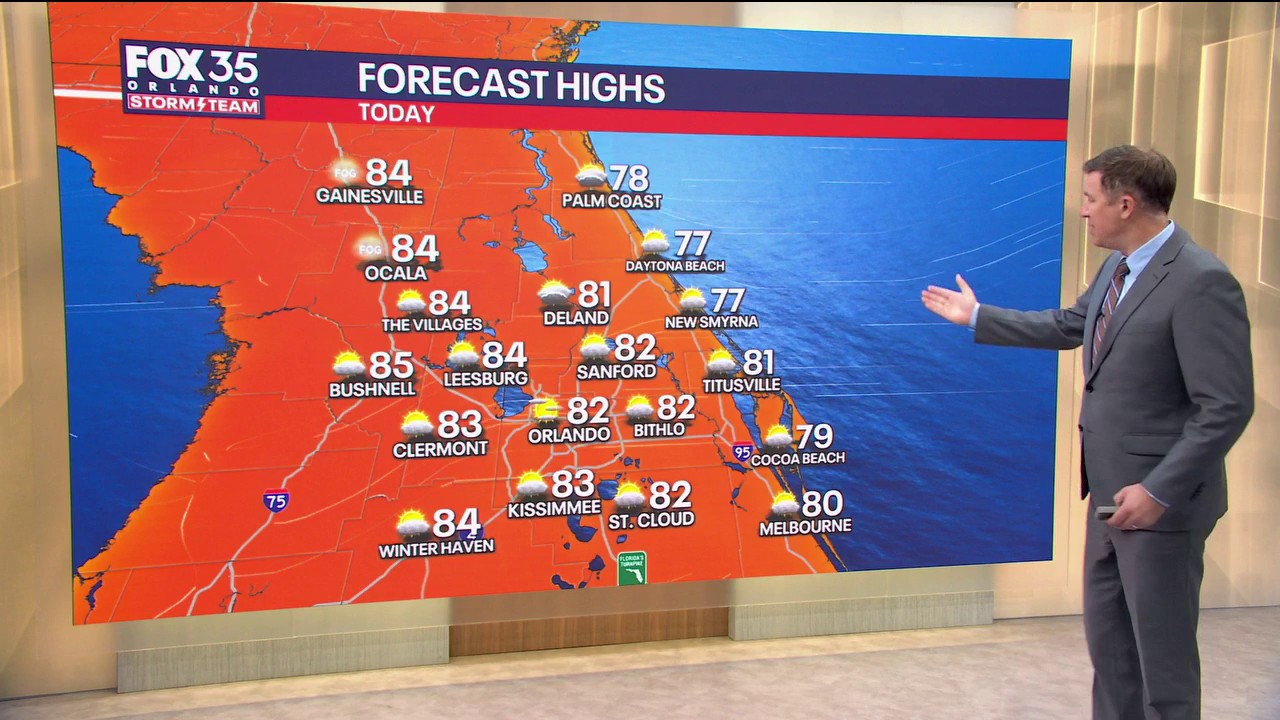 Orlando AM weather forecast: Warm, pleasant day in Central Florida