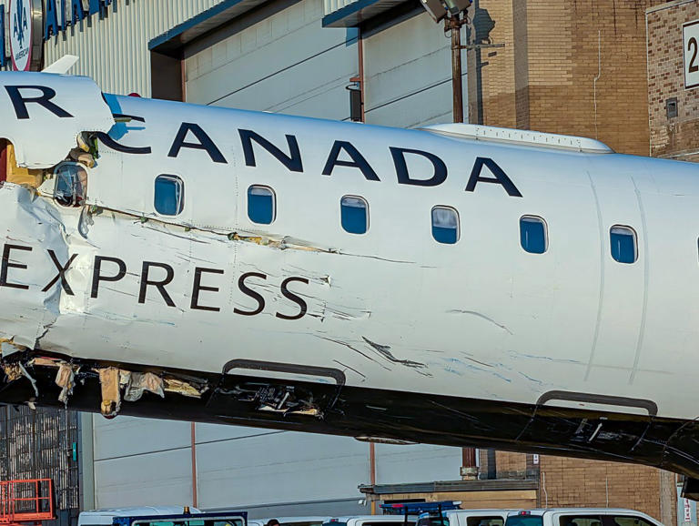 Shocking closeup images show devastating destruction to Air Canada ...