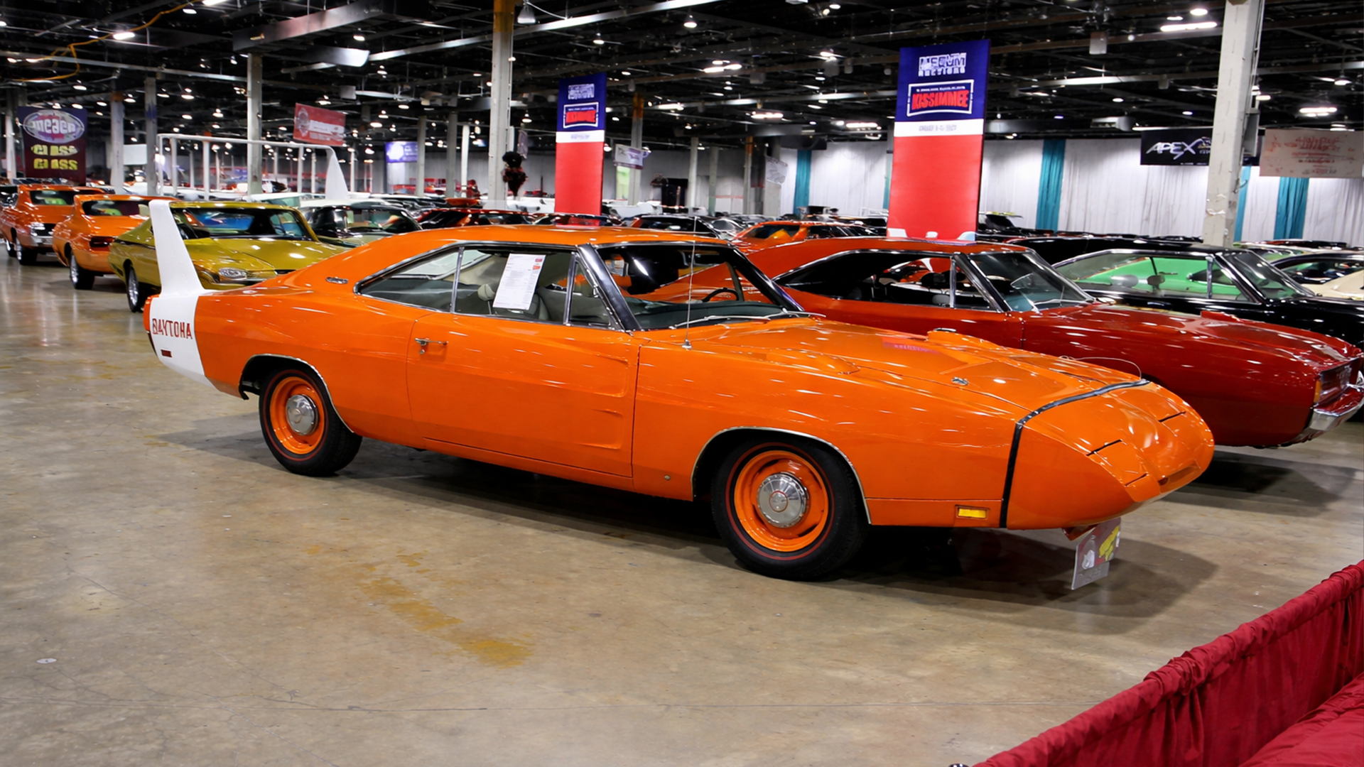 This orange classic muscle car has a charisma all its own