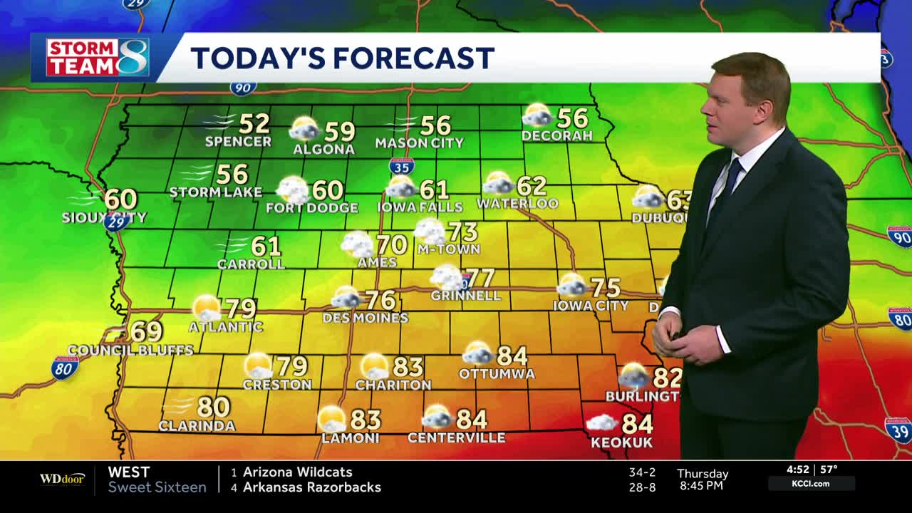 Iowa weather: Mild morning, cooler and breezy this afternoon