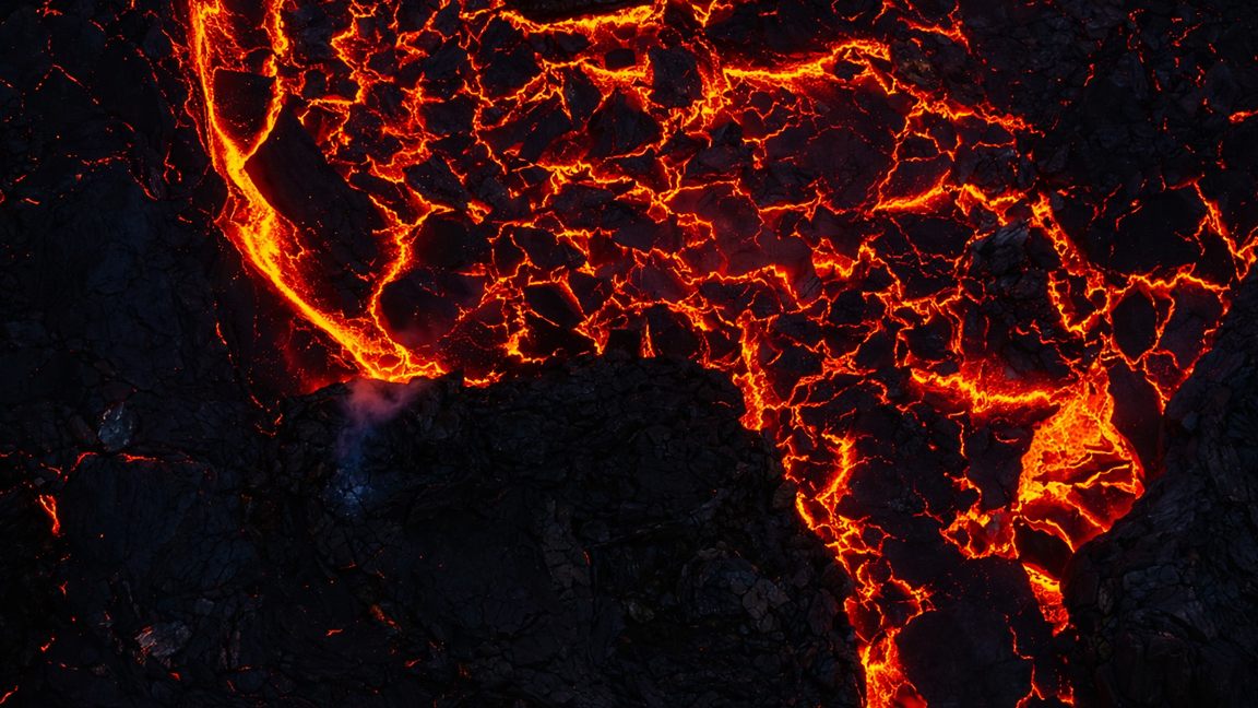 Earth’s core on display through cracking lava fields