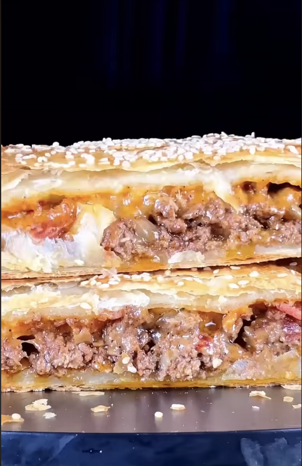 This giant Big Mac-style Hot Pocket is a fast food mashup