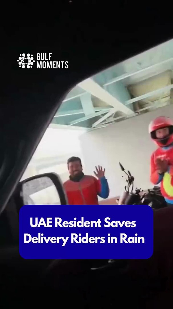 UAE resident saves delivery riders during heavy rain