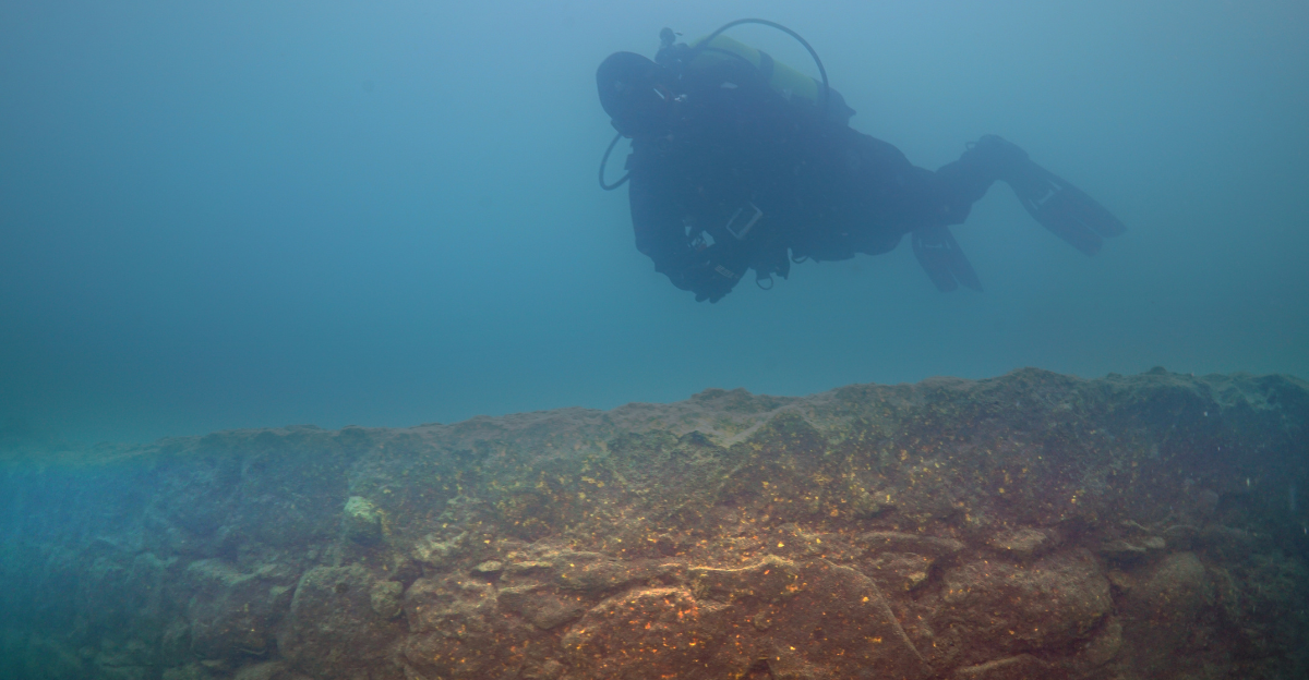 Archaeologists discover 3,000-foot-long wall submerged beneath the ...