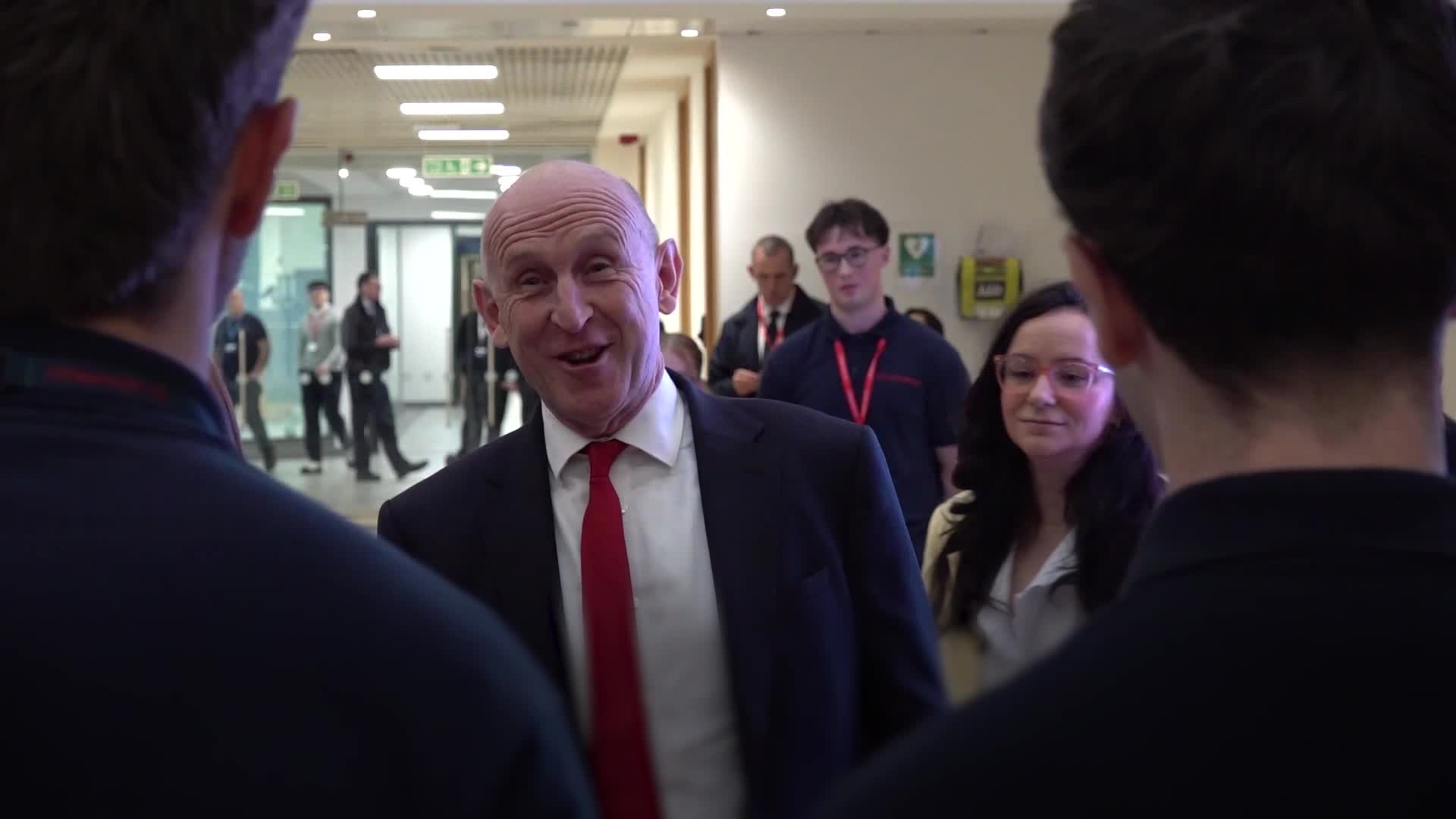 John Healey admits he is 'not happy' about British warship situation