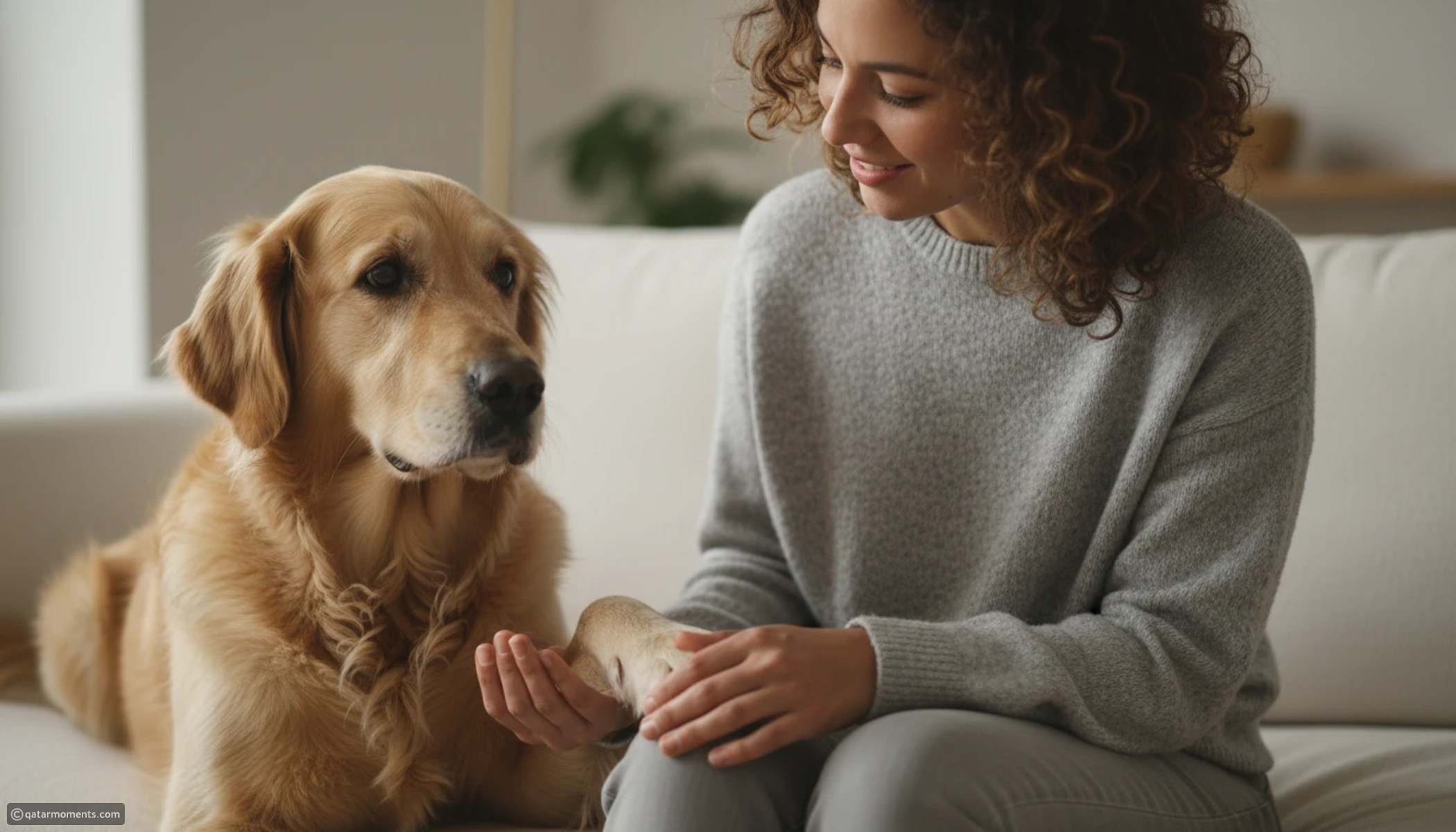 Why dogs put their paws on you and what they are trying to say