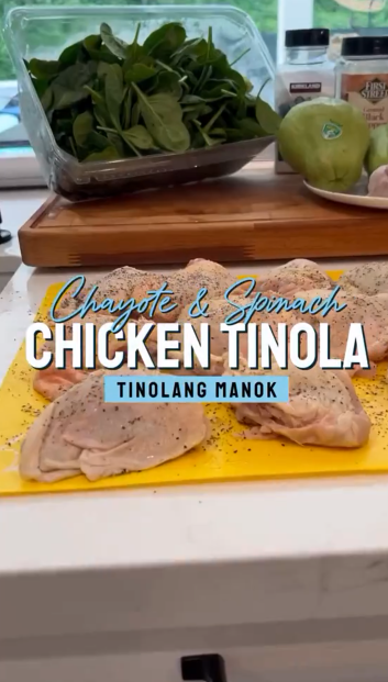 Authentic chicken tinola comfort soup