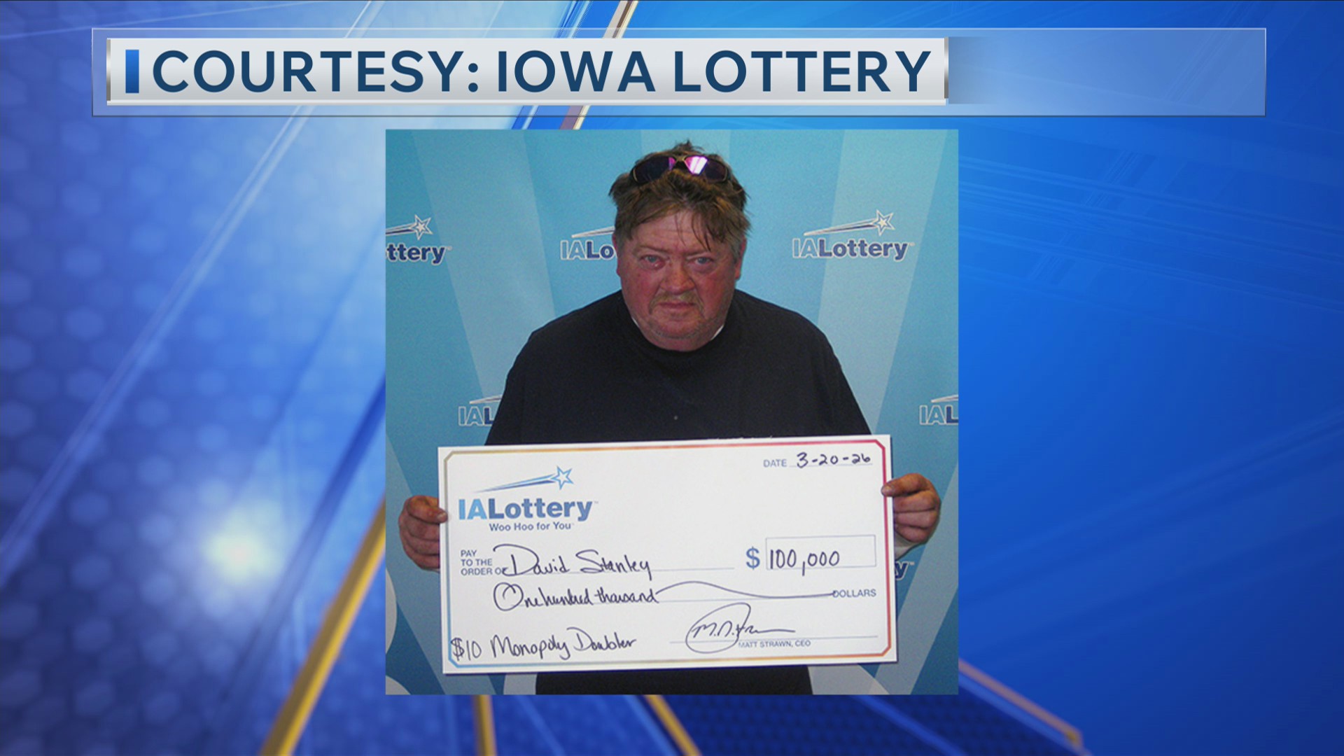 Paullina man wins $100K in Iowa lottery scratch game