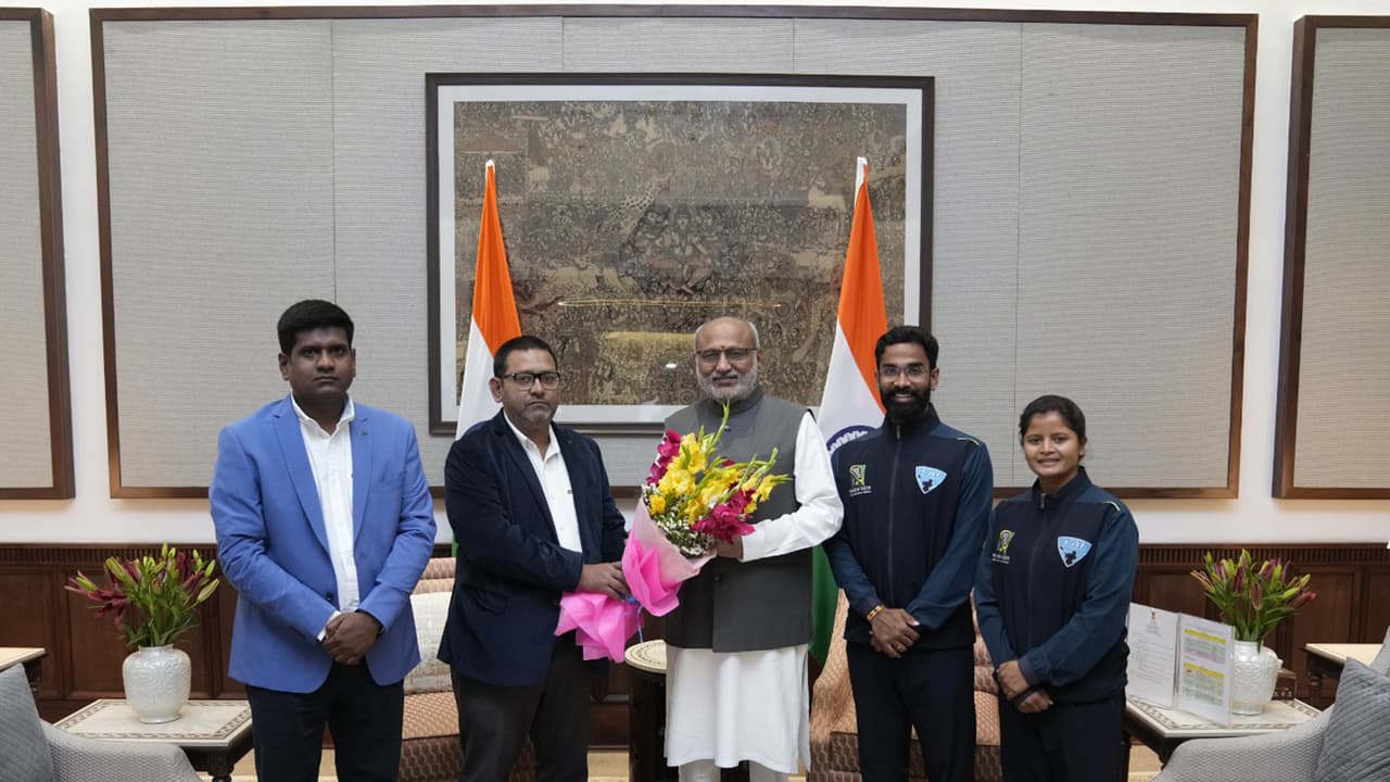Indian lacrosse captains meet vice president after historic gold win