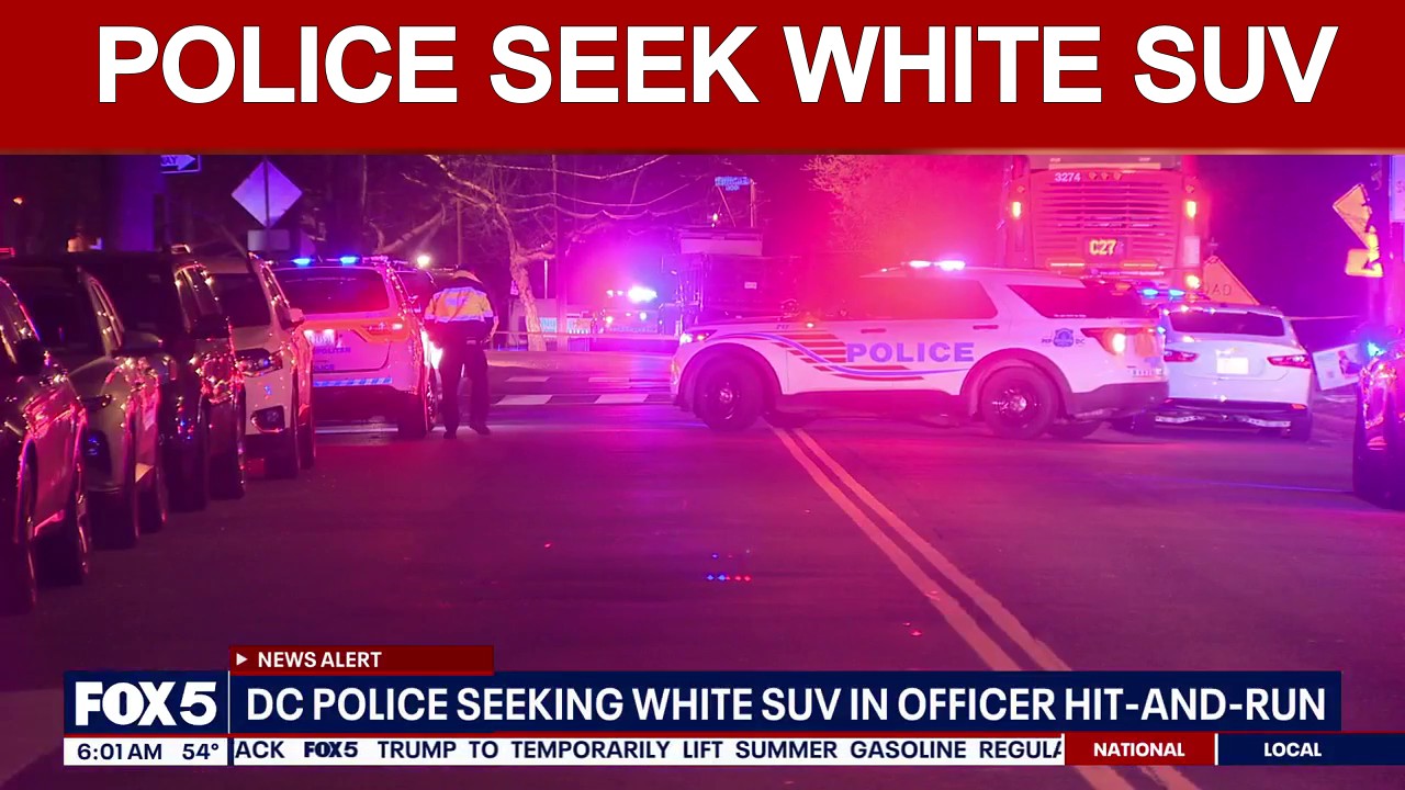 DC police seeking white SUV in officer hit and run | FOX 5 at 6AM