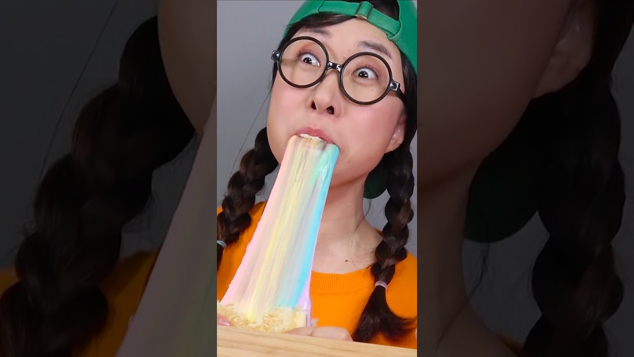 Mukbang rainbow cheese toast 무지개 치즈 토스트