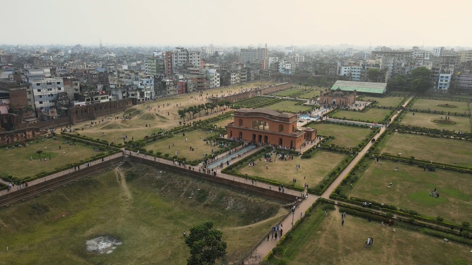 Drone Views of Lalbagh Botanical Garden, Bengaluru, an Indian City Santuary