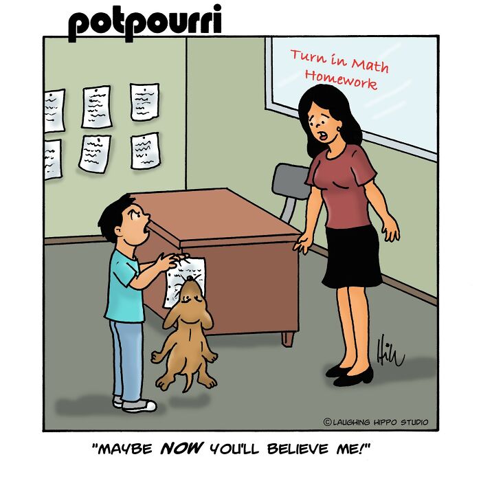 30 funny cartoons about dogs in absurd situations