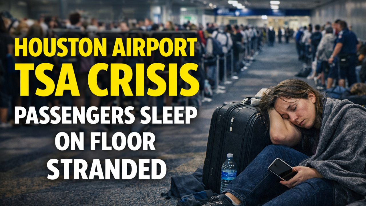 Passengers sleep at Houston airport, miss flights as TSA crisis leaves ...