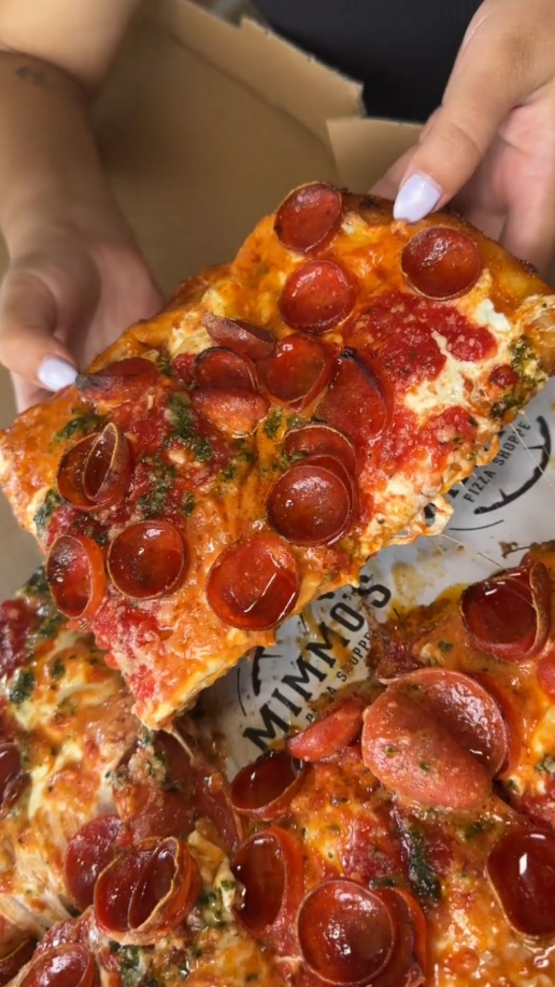 MVP hot honey Sicilian pizza