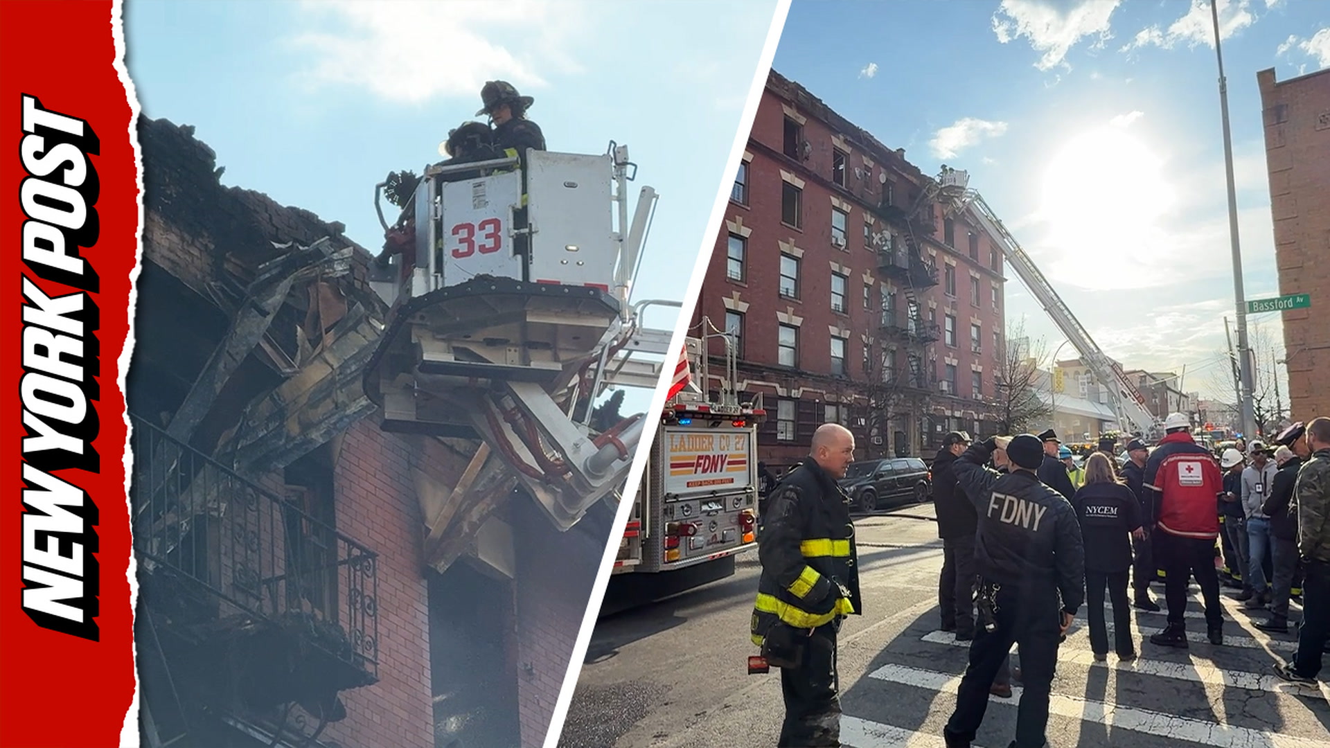 Massive five-alarm fire rips through Bronx building killing one civilian