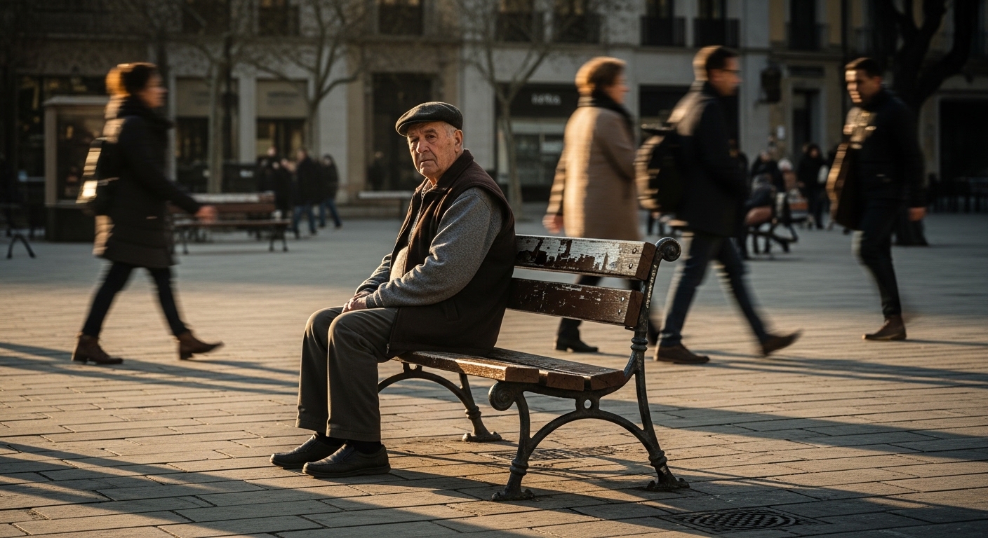 The old man sat alone every day until a stranger asked him one question