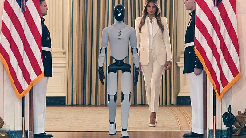 Robô humanoide junta-se a Melania Trump em cimeira sobre educação na ...