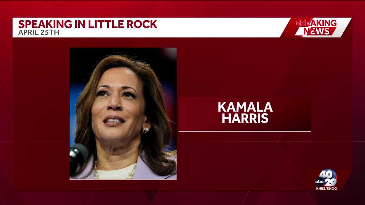 Kamala Harris scheduled to deliver address in Little Rock