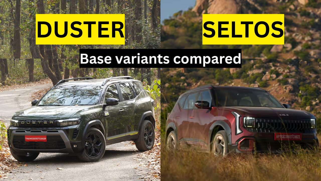 Renault Duster base model vs Kia Seltos base variant (2026): Features ...