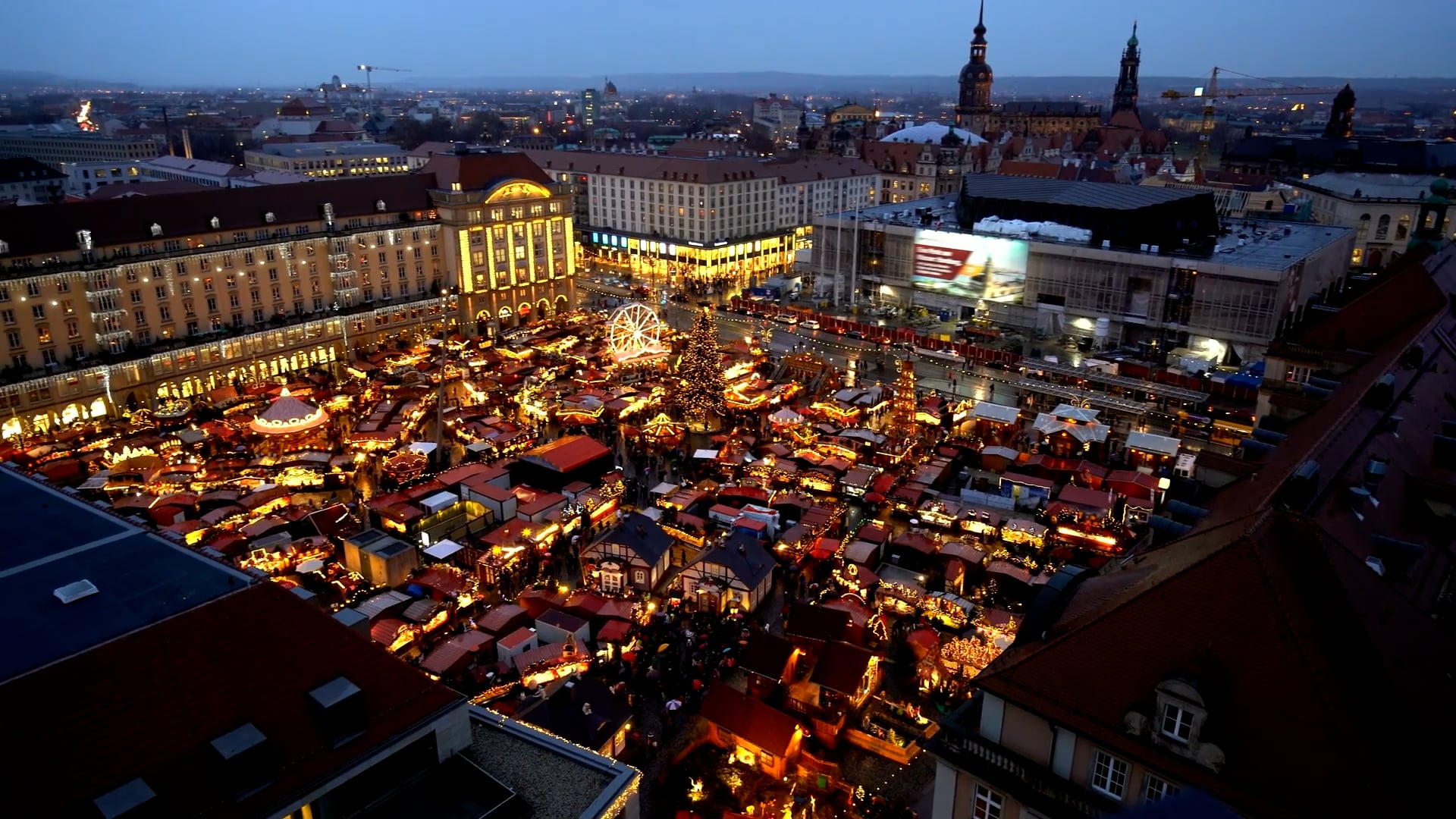 Dresden Christmas Market: Drone tours Germany's festive icon