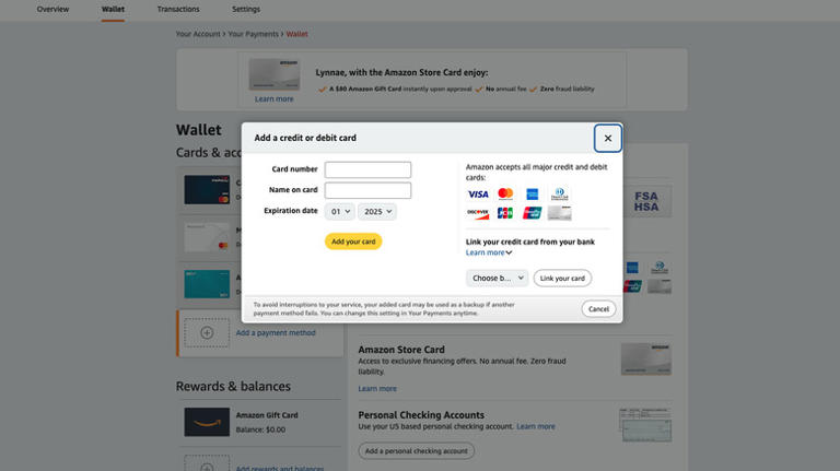 How to use a Vanilla gift card on Amazon