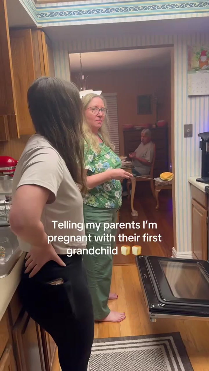 When you tell your parents you’re pregnant for the first time