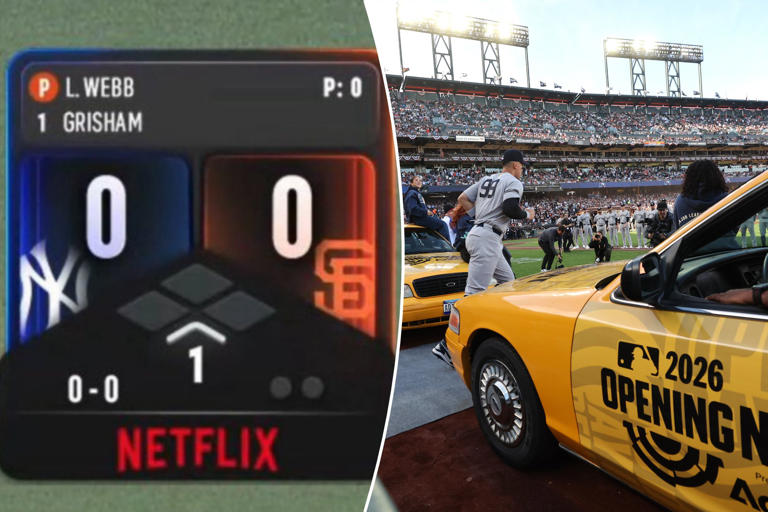 MLB fans obsess over Netflix’s scorebug during Yankees-Giants Opening ...