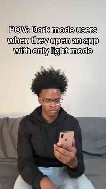 Dark mode users when they open an app with only light mode 🤨📱 #Comedy #DarkMode #shorts