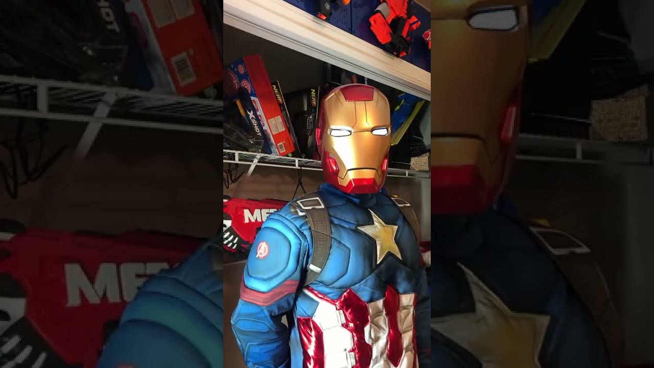 Nerf vs Captain Iron Man | MacDannyGun #shorts