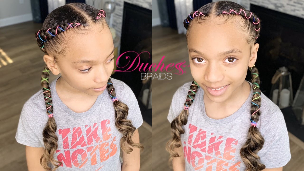 How to create two braids with curly ends for kids easy styling tips