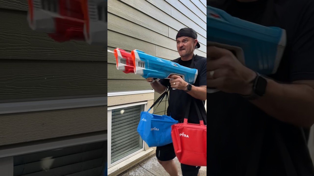 Nerf heavy: Water guns!