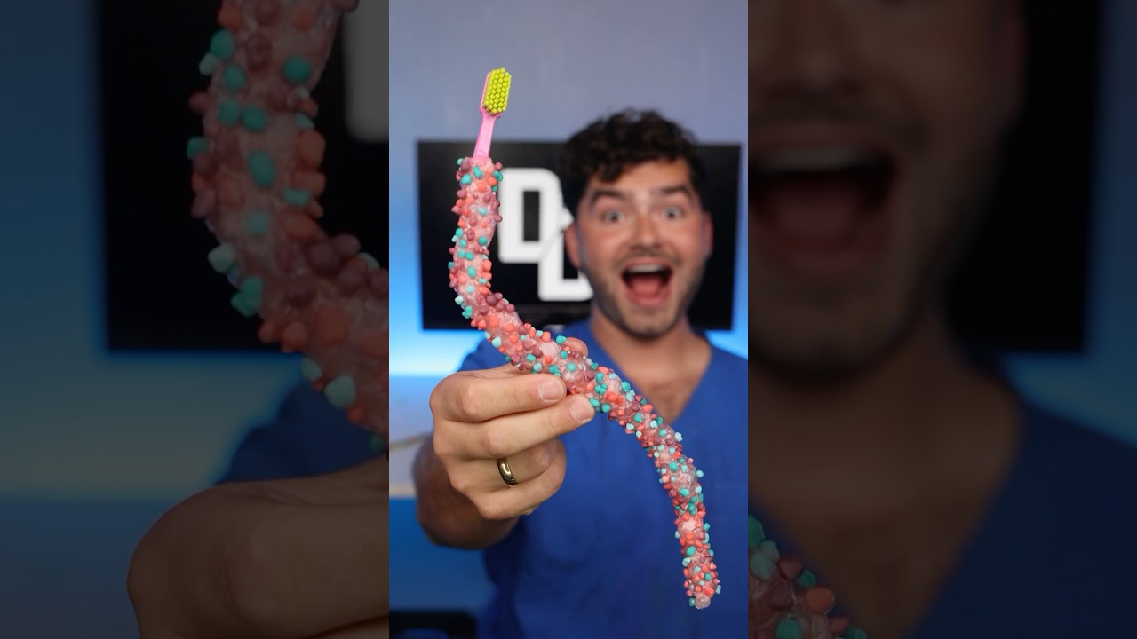 Freeze dried toothbrush? Clip: @spaceagesnacks