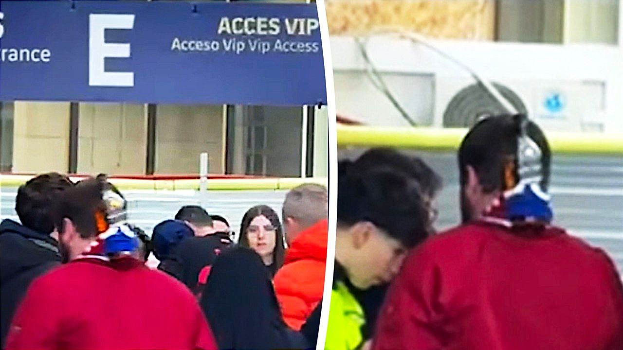 Fan's unusual stadium entry method draws attention before match