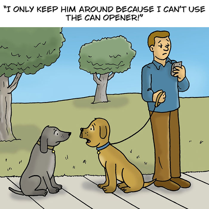 30 funny cartoons about dogs in absurd situations