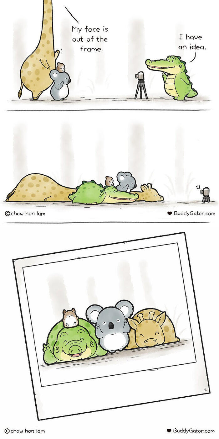 31 adorable comics about Buddy Gator and his friends