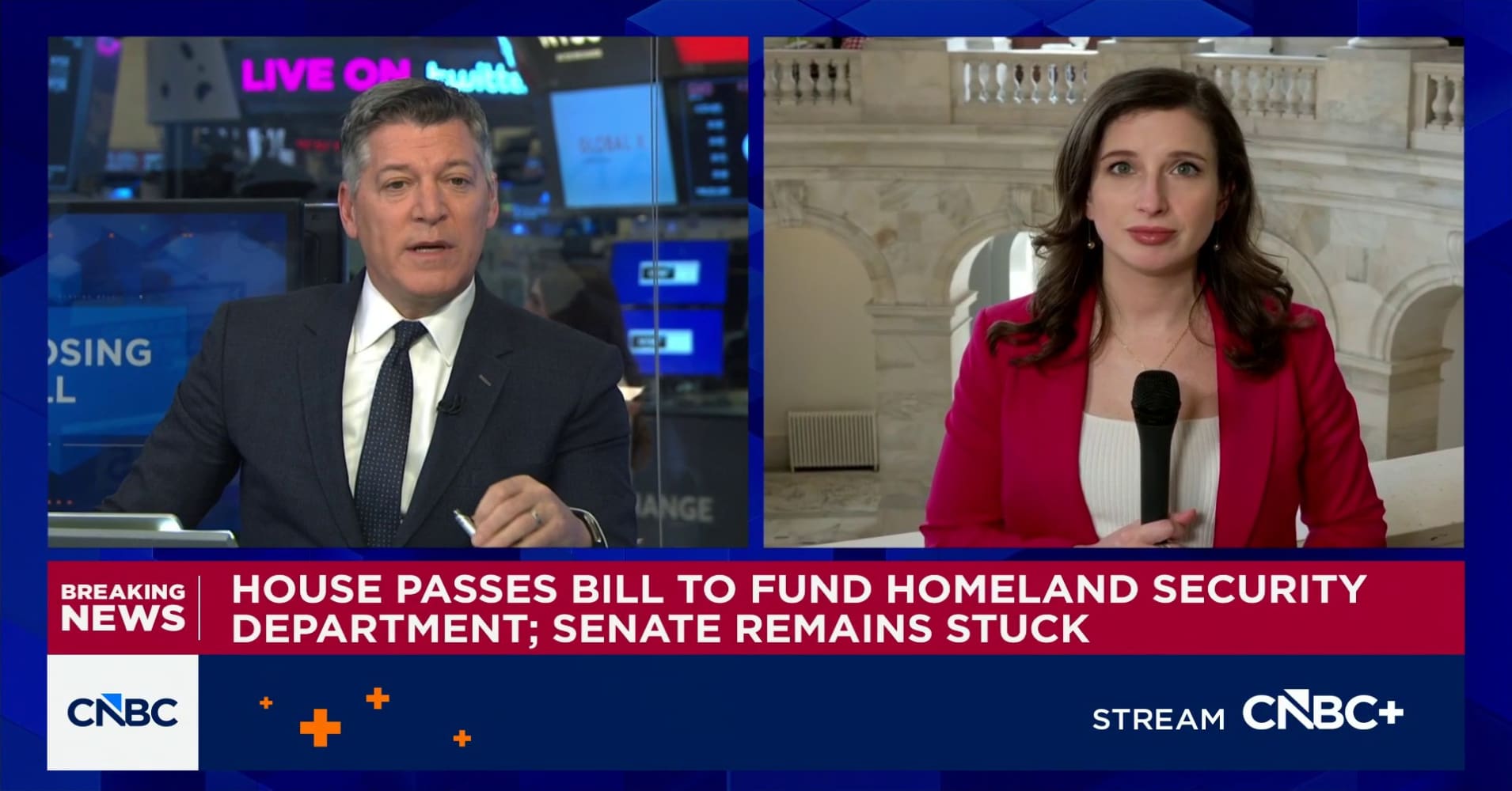 House passes bill to fund Homeland Security Department; Senate remains ...