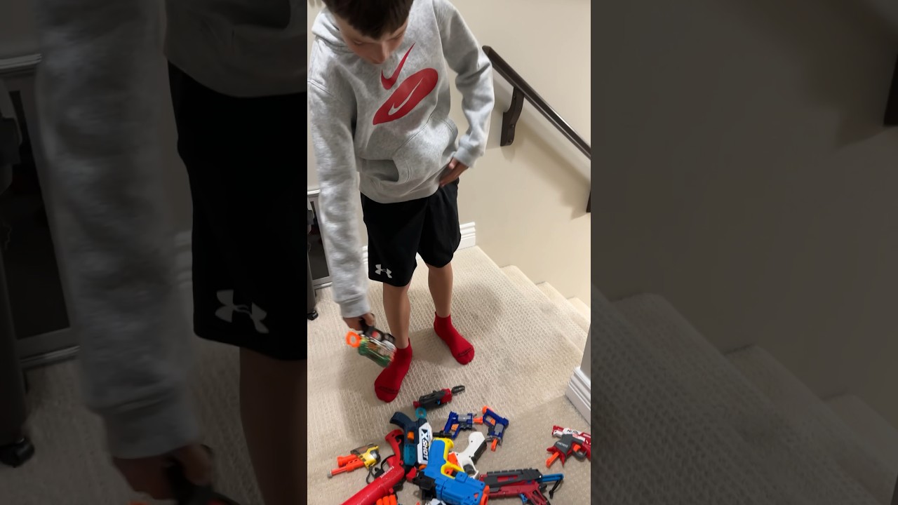 How many more NERF GUNS can he carry?