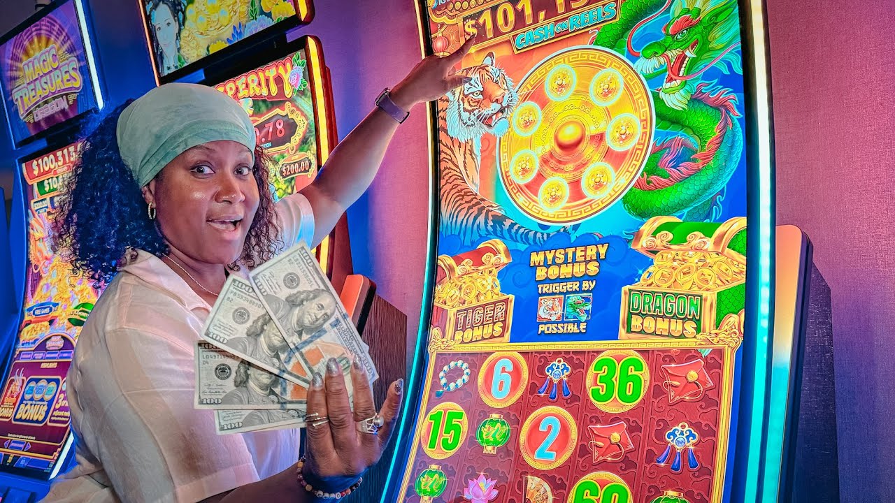 She put $500 in this Tiger and Dragon slot at MGM Grand and this is ...