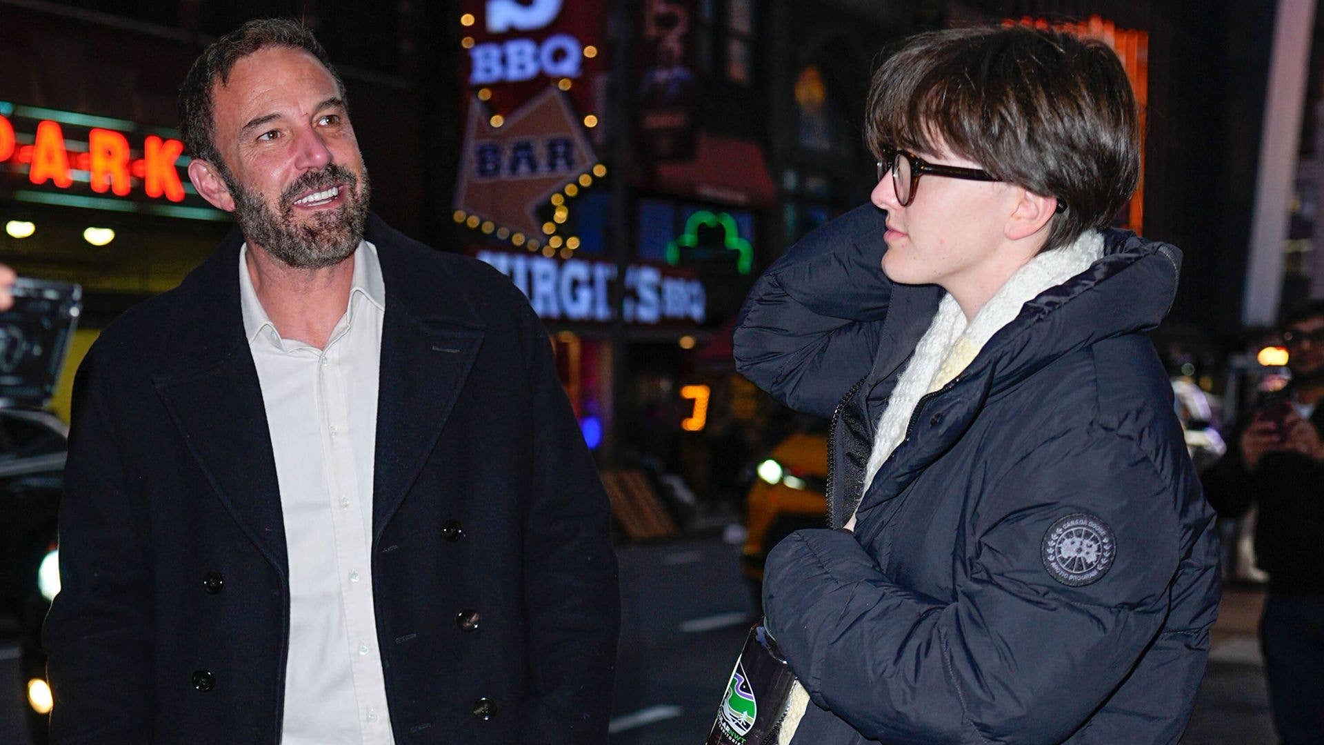 Fin Affleck steps out with bowl cut as they enjoy NYC night out with ...