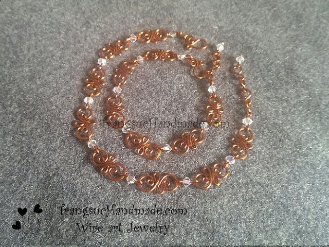 Simple copper wire bracelet - designer handmade jewelry 100