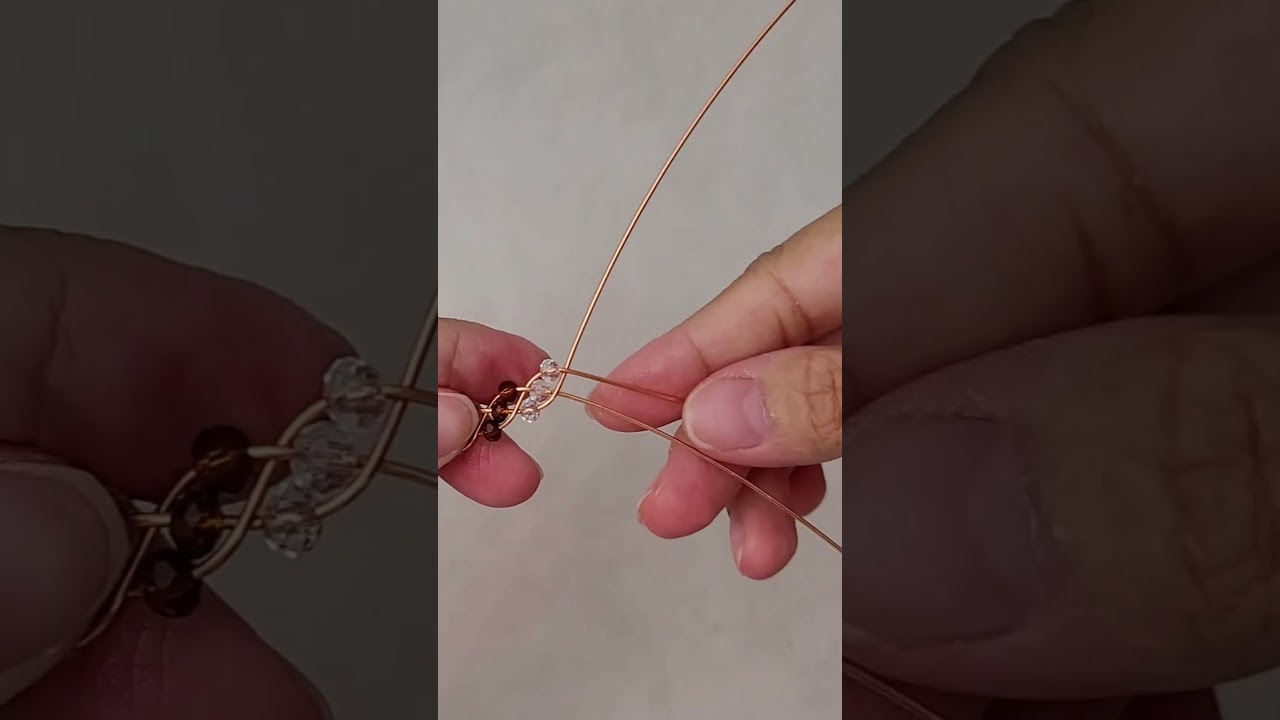 2-color twist bracelet | crystal | braid 3 wire | bead jewelry | DIY