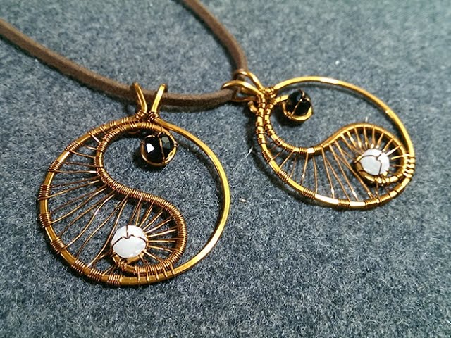 How to make a wire wrapped yin yang snail pendant | DIY jewelry tutorial