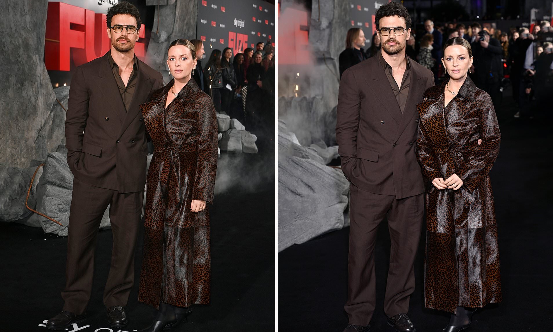 Theo James makes a rare red carpet appearance with his wife Ruth ...