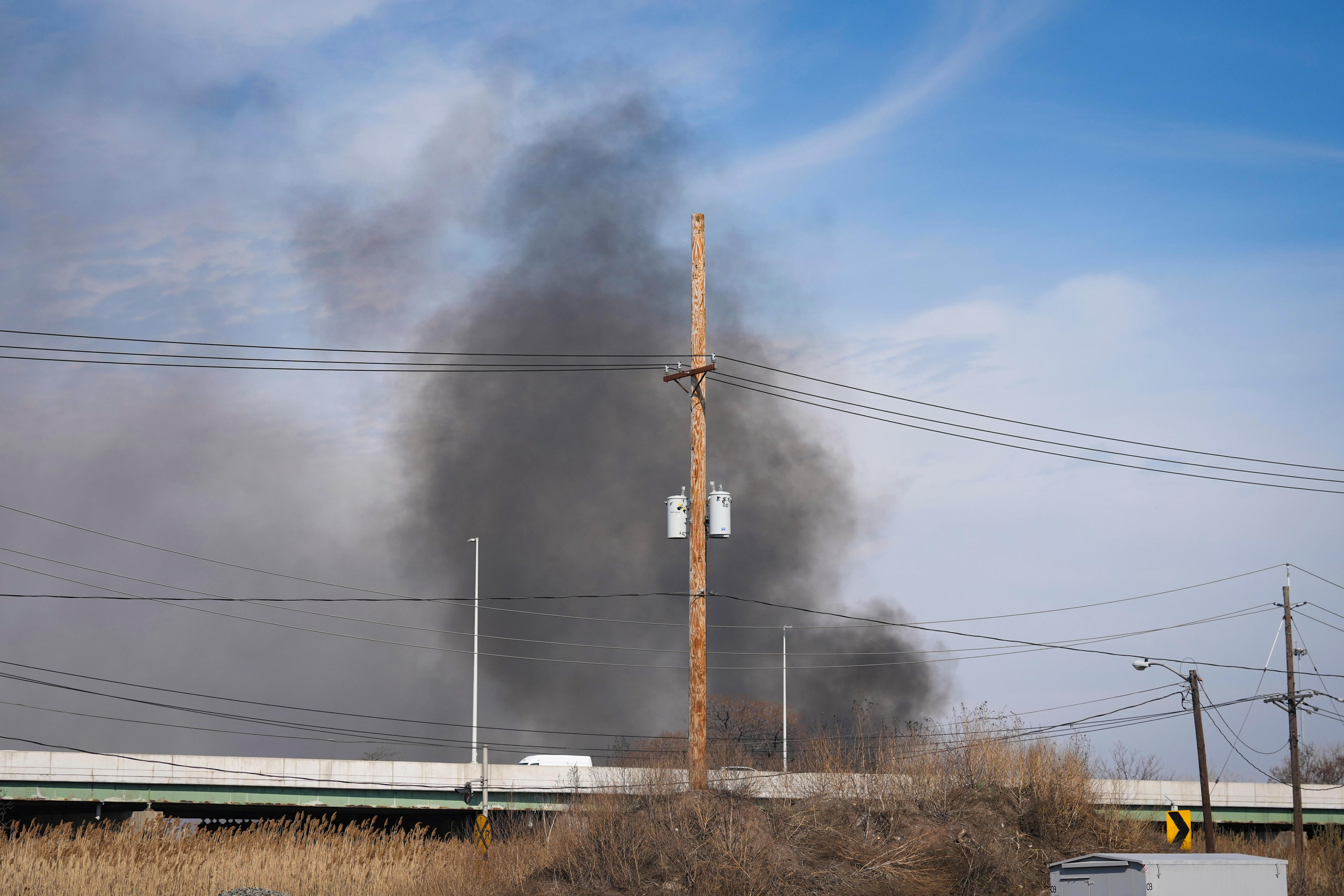 Two-alarm Newark fire visible for miles around North Jersey