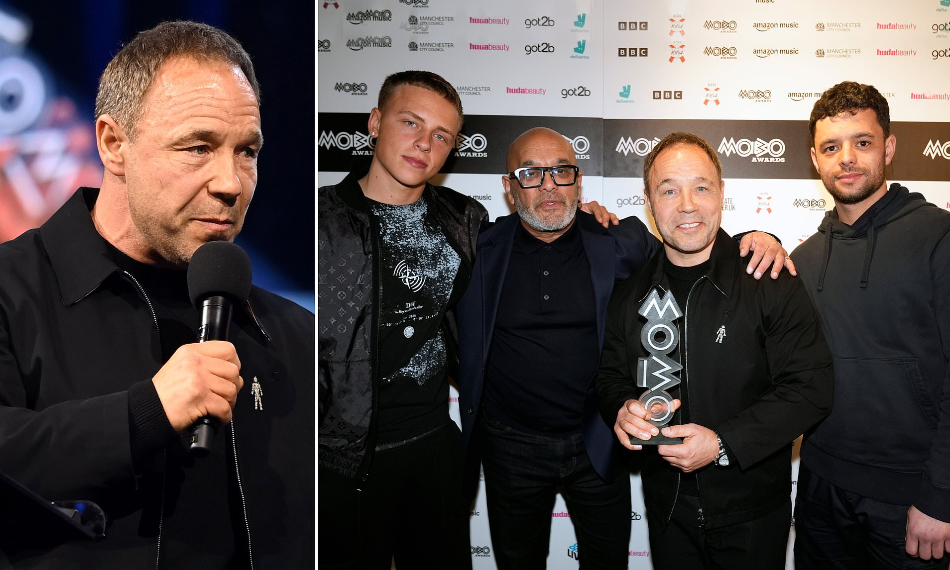 Stephen Graham dedicates his MOBO Award to his stepfather as he makes ...