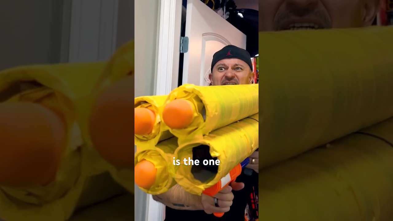 Nerf war: Kid vs dad battle!