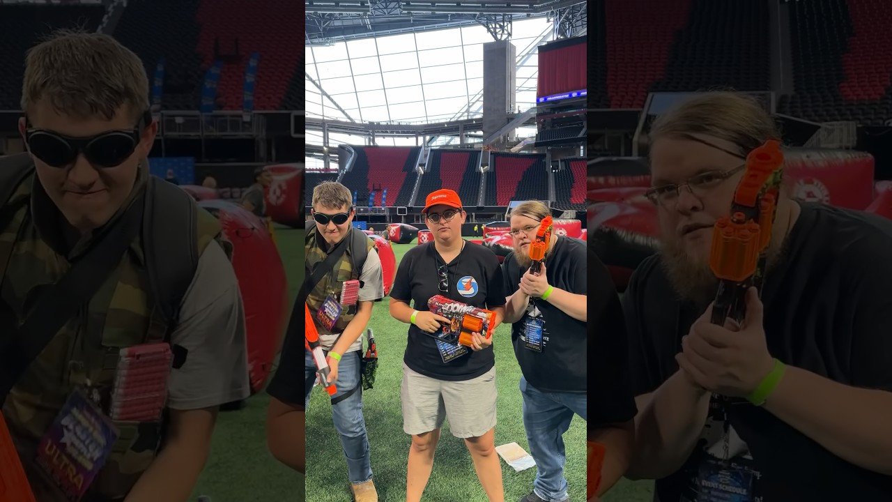 Nerf heavy weapons guy at blaster battle!